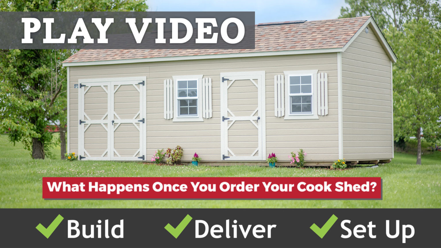 Free Delivery and Set-up - Cook Sheds